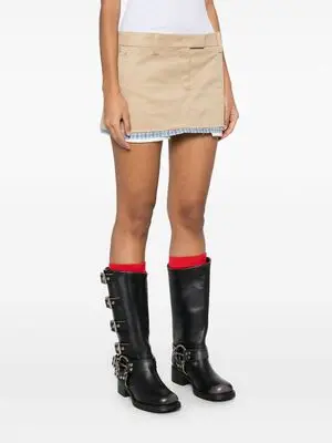 Miu Miu Cotton Mini Skirt - Multicolor
