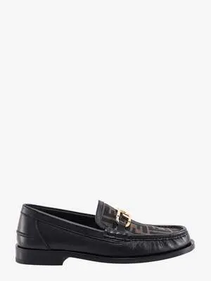 Fendi O' Lock Leather Loafer With Ff Insert - Multicolor