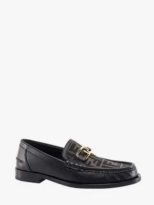 Fendi O' Lock Leather Loafer With Ff Insert