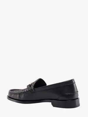 Fendi O' Lock Leather Loafer With Ff Insert