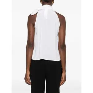 Max Mara Silk Halterneck Blouse - White