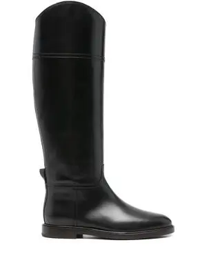 Brunello Cucinelli Leather High Riding Boots