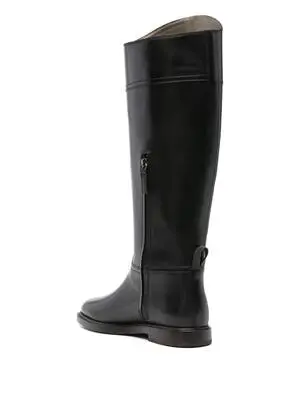 Brunello Cucinelli Leather High Riding Boots