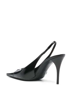 Saint Laurent Babylone Leather Slingback Pumps - Multicolor