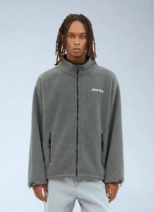 Miu Miu Fleece Sweatshirt - Gray