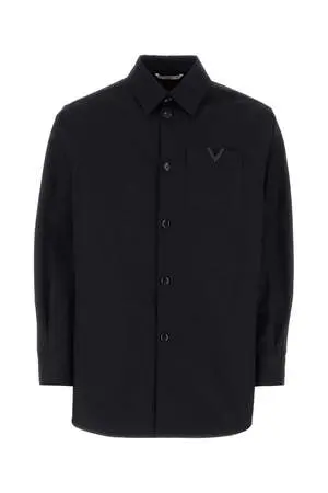 Valentino Garavani Midnight Stretch Cotton Shirt - Blue