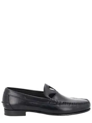 Hereu Leather Cut-out Moccasin - Black