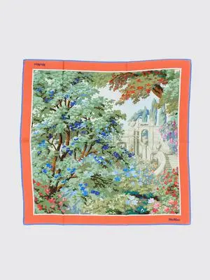 Max Mara Printed Silk Pappa Scarf - Multicolor