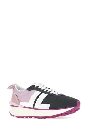 LANVIN Fabric And Mesh Sneakers - Multicolor