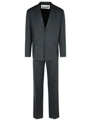 JIL SANDER Grey Wool Suit - Gray