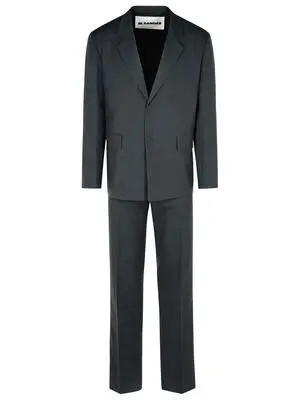 JIL SANDER Grey Wool Suit - Gray