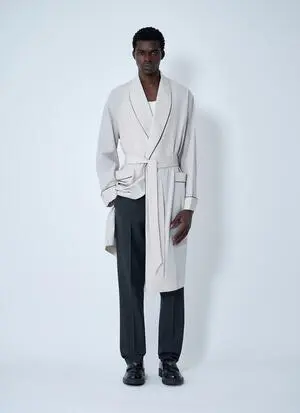 Prada Limestone Robe Coat