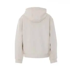 Moncler Logo Zipped Hoodie - Cream
