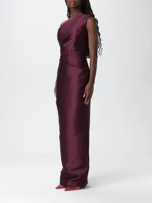 Solace London One-shoulder Satin Dress - Red