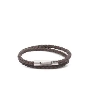 TOD'S Braided Leather Bracelet - Brown