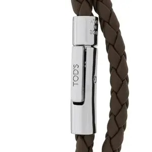 TOD'S Braided Leather Bracelet - Brown