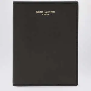 Saint Laurent Bicolor Smooth Calfskin Card Holder - Black