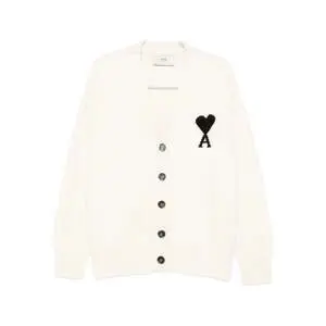 AMI Paris Neutrals Sweaters & Knitwear Cardigans - Cream