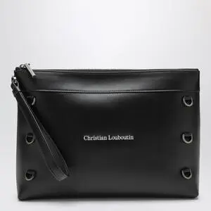 CHRISTIAN LOUBOUTIN Smooth Leather Clutch Bag - Black