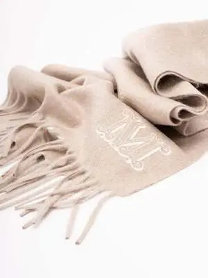 Max Mara Monogram Embroidered Cashmere Stole