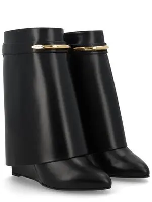 Givenchy Shark Pinch Leather Boots - Black