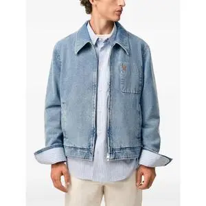 AMI Paris Cotton Denim Zip-up Jacket
