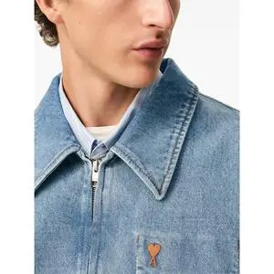 AMI Paris Cotton Denim Zip-up Jacket
