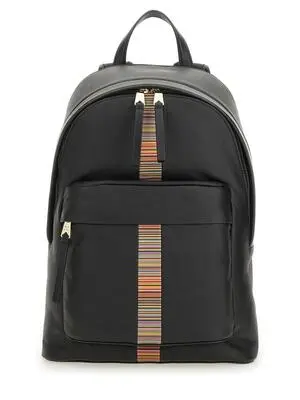 Paul Smith Signature Stripe Backpack - Black