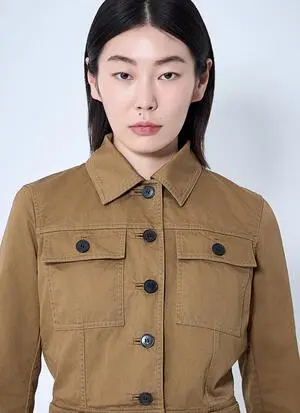 Saint Laurent Cotton Serge Crop Jacket