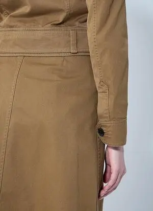 Saint Laurent Cotton Serge Crop Jacket - Brown