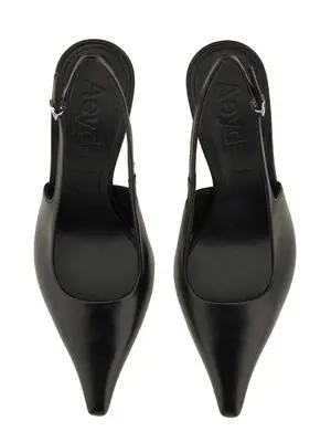 AeydĒ Nappa Leather Fernanda Slingback Pumps