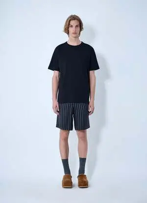Dries Van Noten Piperi Striped Drawstring Shorts - Blue