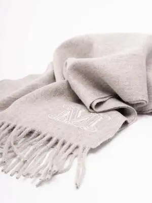 Max Mara Monogram Embroidered Cashmere Stole