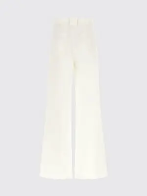 Max Mara High-waisted Cotton Flare Trousers With Patch Pockets