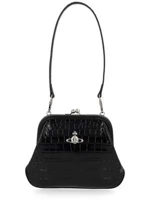 VIVIENNE WESTWOOD Calf Leather Clutch Bag - Black