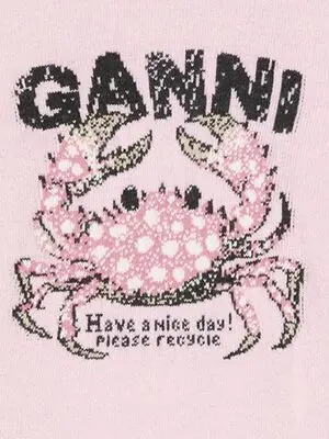 GANNI Wool Crewneck Sweater