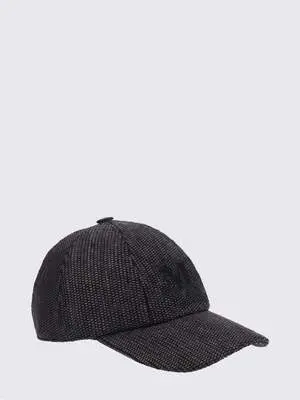 Max Mara Cotton Blend Baseball Cap With Logo - Black