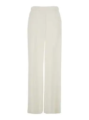 P.a.r.o.s.h Wide-leg Pants With Elastic Waist For - White