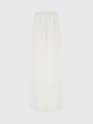 Max Mara High-waisted Silk Palazzo Trousers - White