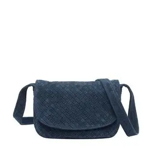 Bottega Veneta Veneto Messenger Bag With Flap - Blue