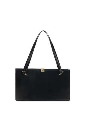 Versace Severine Leather Shoulder Bag - Black