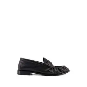 Saint Laurent Leather Loafers - Black