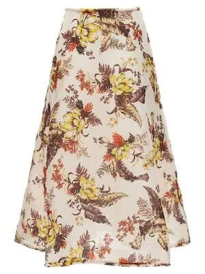Zimmermann Matchmaker Floral Flare Skirt - Multicolor