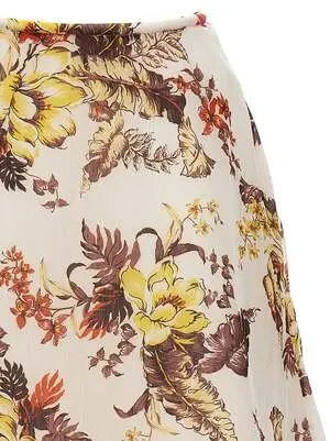 Zimmermann Matchmaker Floral Flare Skirt - Multicolor