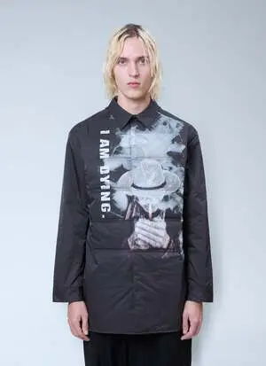 Yohji Yamamoto Printed Padded Shirt - Black