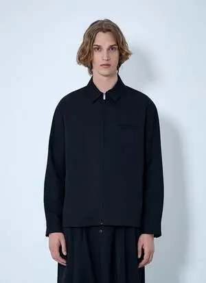 Jacquemus Zip-front Cotton Shirt - Black
