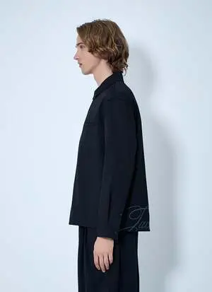 Jacquemus Zip-front Cotton Shirt - Black