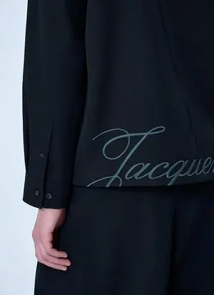 Jacquemus Zip-front Cotton Shirt - Black