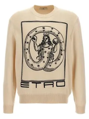 Etro Logo Embroidery Sweater - Cream