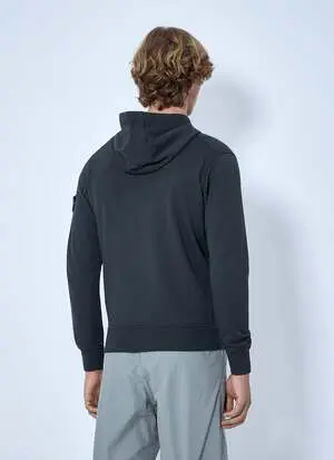 Stone Island Hooded Zip-up Sweatshirt